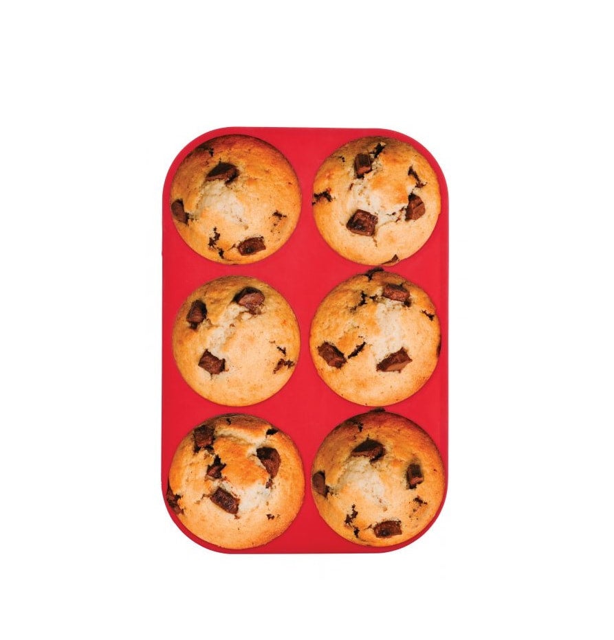 Silicone Molds For Baking Silicone Muffin Pan - 6 Cup Non-Stick Baking ...